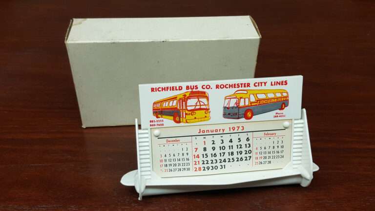 1973 Calendar - Used - Desk Calendar 1973 - Used - Bus Boys Collection